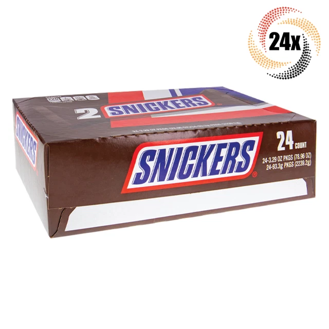 FULL BOX 24X Packs Snickers Original Chocolate King Candy Bars | 2 Bars ...