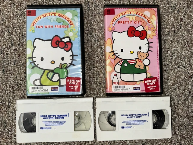 RARE HELLO KITTYS Paradise VHS Lot: Pretty Kitty & Fun with Friends ...