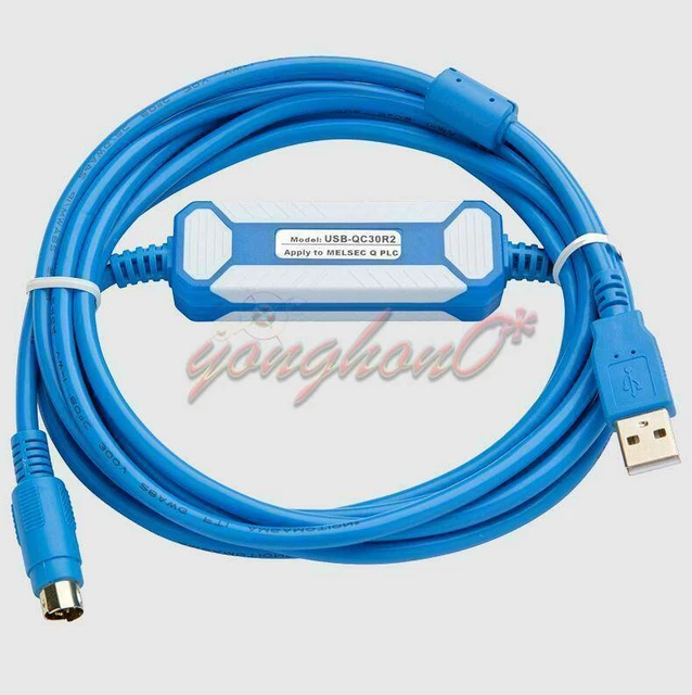 FOR MITSUBISHI Q series plc programming cable USB-QC30R2 connector $21. ...