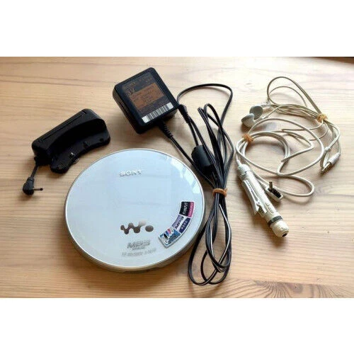 SONY CD WALKMAN D-NE730 Blanc Fonctionnement confirmé (adaptateur ...