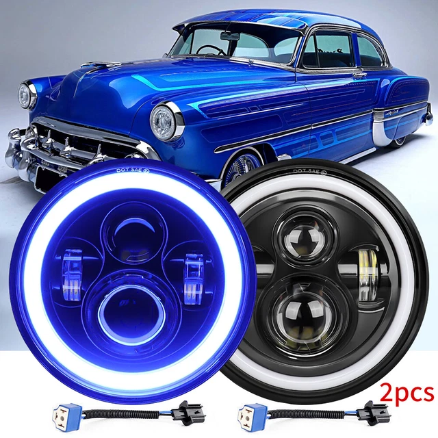 FIT CHEVROLET BEL Air 1953 1954 1955 1956 1957 7'' LED Headlights Hi/Lo ...