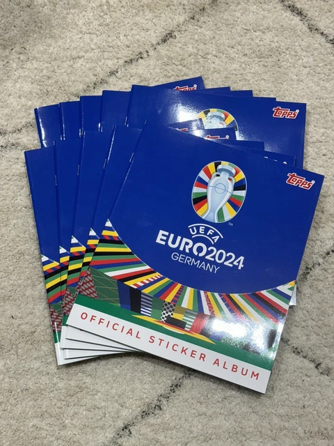 10X TOPPS EURO 2024 Germany - Official 88 Page Football Sticker Book ...