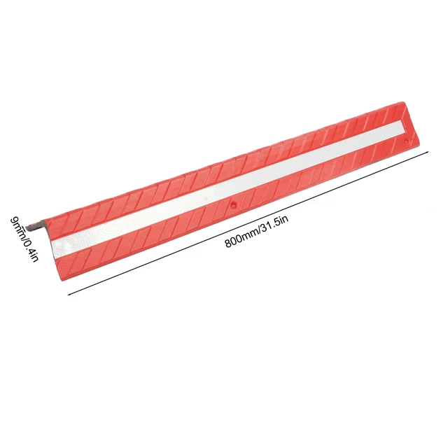 GARAGE WALL CORNER Guard 80cm Long Rubber Reflective Wall Edge ...