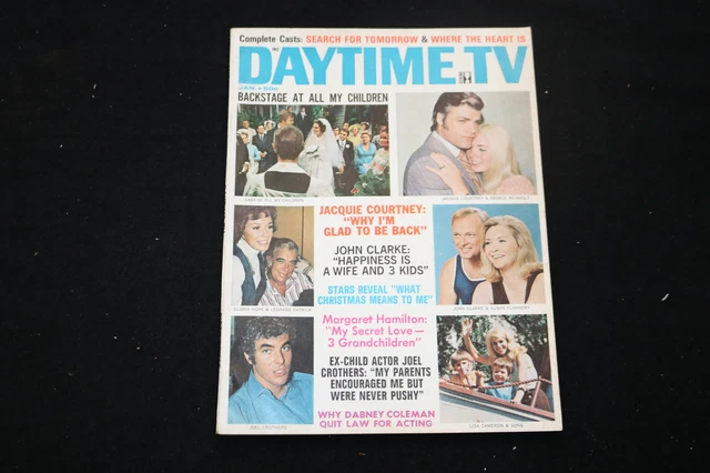 1972 JANUARY DAYTIME Tv Magazine - Cast Of All My Children Cover - F 256Y £59.43 - PicClick UK