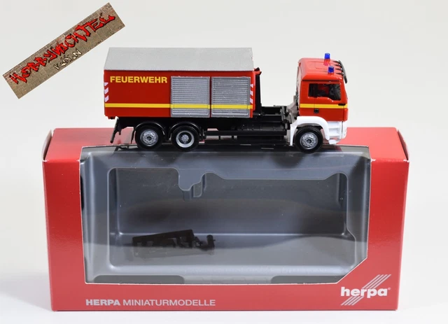HERPA 1:87 H0 - MAN TGS WLF Abrollcontainer "Feuerwehr" - Art. 048316 ...