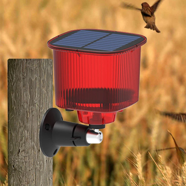 SOLAR PIGEON BIRD Repellent Recordable Wild Animal Deterrent for Farms ...