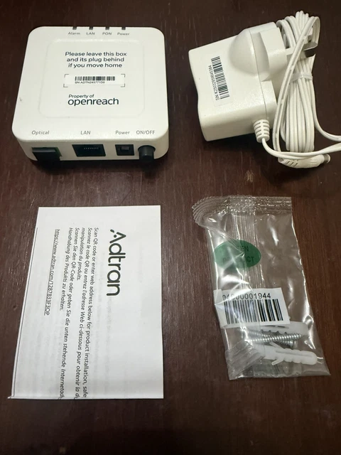 OPENREACH ADTRAN ONT Fibre Modem | FTTP Optical Network Terminal | Full ...