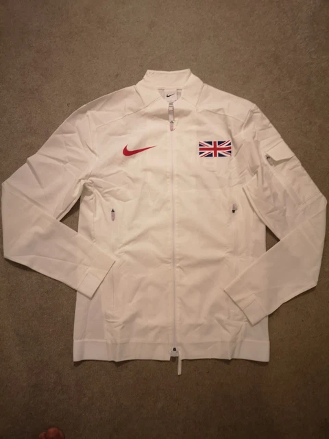 NIKE MENS GREAT Britain Training Jacket 2025 White/RED SIZE MEDIUM ...