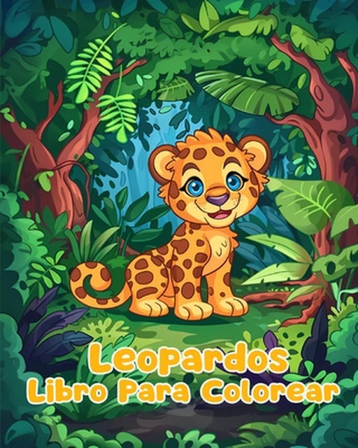 LIBRO PARA COLOREAR de Leopardos: P?ginas Simples Para Colorear de Leopardos Par EUR 25,28 ...
