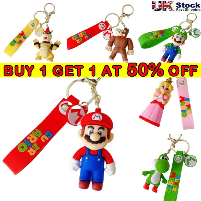 SUPER MARIO BROTHERS Keychain Keyring Princess Peach Pendant Bag ...