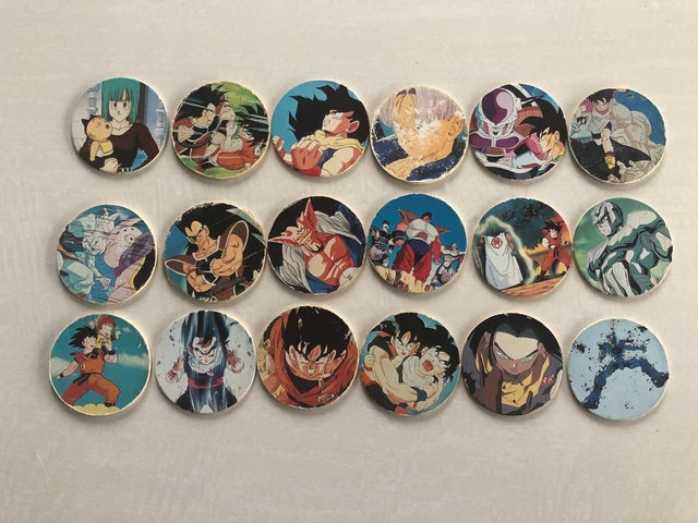 LOT 18 CAPS pogs Dragon ball Z - vintage - TOEI ANIMATION 1989 EUR 6,00 ...
