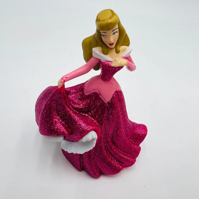 DISNEY PRINCESS AURORA Sleeping Beauty Glitter Figure Figurine Cake ...