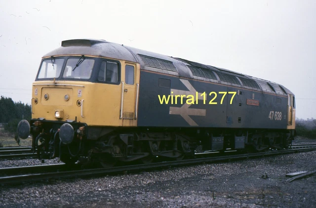 ORIGINAL RAILWAY SLIDE Class 47 47638 at Eastleigh 13.02.88 £3.25 ...