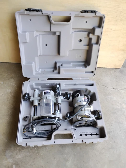 PORTER CABLE 6902 Router Kit 1001 Fixed Base 6931 Plunge Base Set With ...