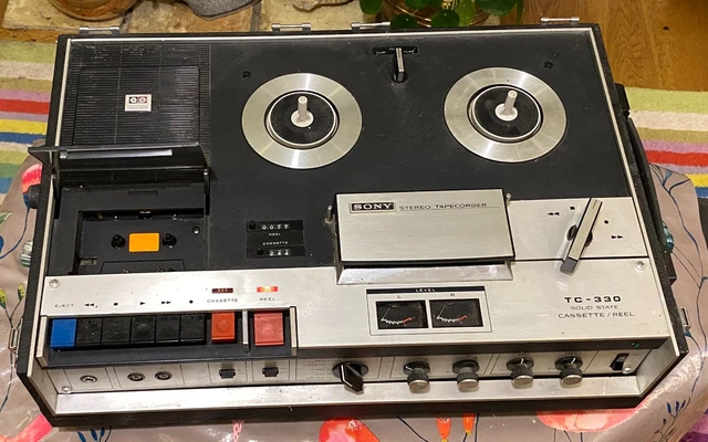 SONY VINTAGE REEL to Reel Cassette Tape Recorder Combo TC-330 partly ...