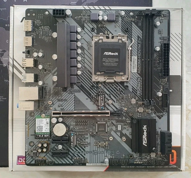 ASROCK A620M-HDV/M.2+ AMD A620/AM5/DDR5/SATA3/M.2/Realtek GbE/USB 3.2 £80.00 - PicClick UK