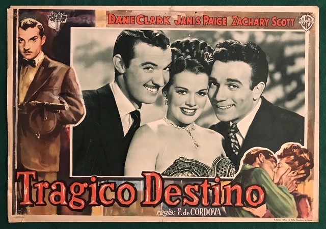 FOTOBUSTA ORIGINALE TRAGICO Destino Dane Clark Paige Scott Cordova 1 ...
