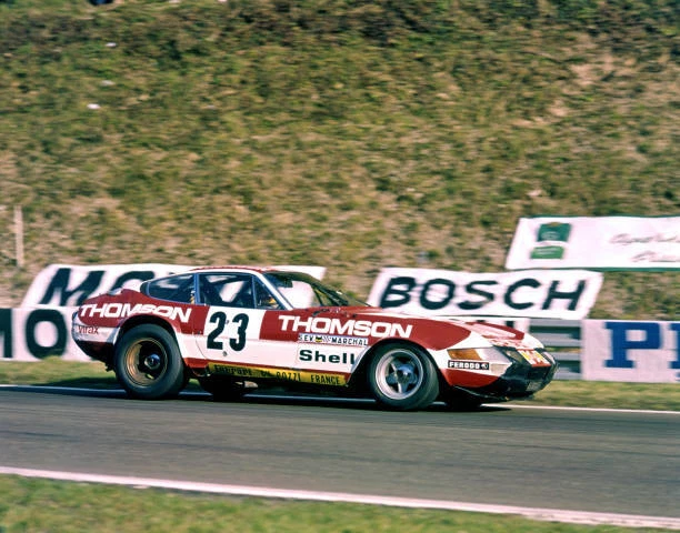 FRANCOIS MIGAULT DRIVING A Ferrari 365 Gtb4 1971 Old Motor Racing Photo ...