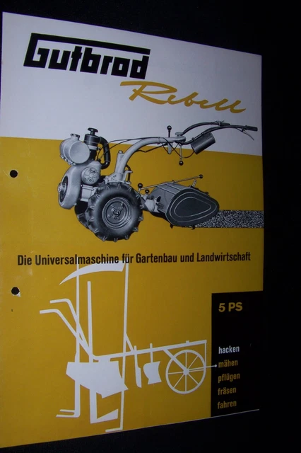 GUTBROD REBELL VIELZWECK einachser 5 PS original Prospekt sales ...