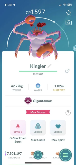 GIGANTAMAX KINGLER - POKÉMON Trade Go £5.00 - PicClick UK