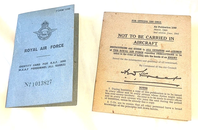 2 RAF CARDS World War II Air Craft Military Plane RAF Fighter Pilot ...