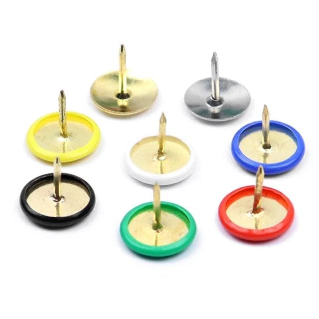 100 PCS PUSH Pins Map Pins Thumb Tacks Drawing Pins Bulletin Board ...