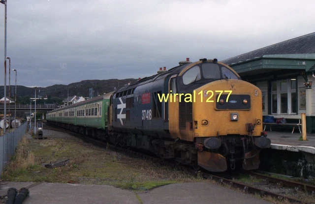 ORIGINAL RAILWAY PHOTOGRAPHIC negative Class 37 37418 at Kyle (1) £3.00 ...