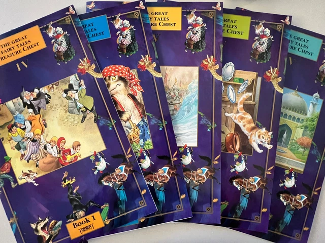 VINTAGE 'THE GREAT Fairy Tale Treasure Chest' Large PB Books IV 4 ...