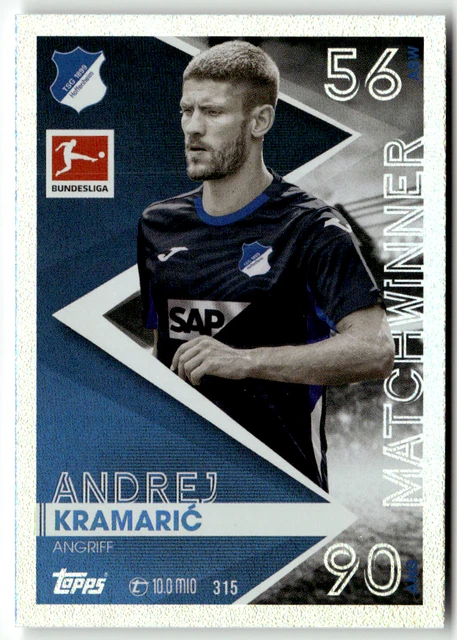 TOPPS MATCH ATTAX Bundesliga 2025-26 N° 315 Andrej Kramaric Matchwinner ...