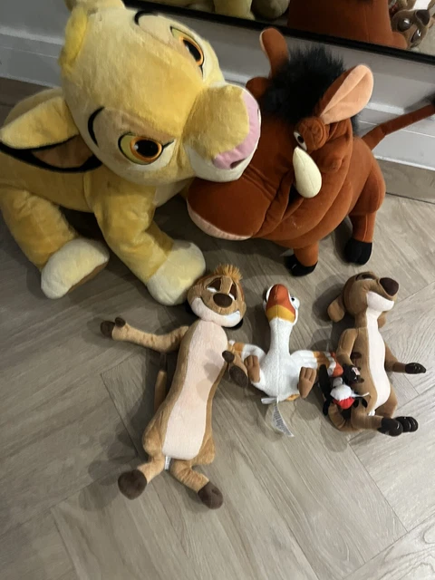 DISNEY CUDDLE TOYS The Lion King Simba Plush Timone Pumba Zazu Bird ...