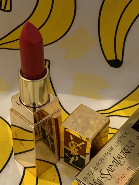 🎁 YSL ROUGE PUR PURE LIPSTICK 9 ROUGE RUBIS PURE RED Classic Red Cream ...