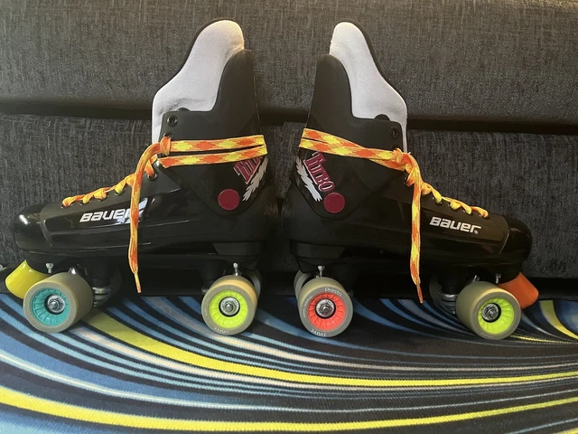 BAUER TURBO ROLLER skates UK 10 Radar Presto Wheels Abec 11 Airwaves ...