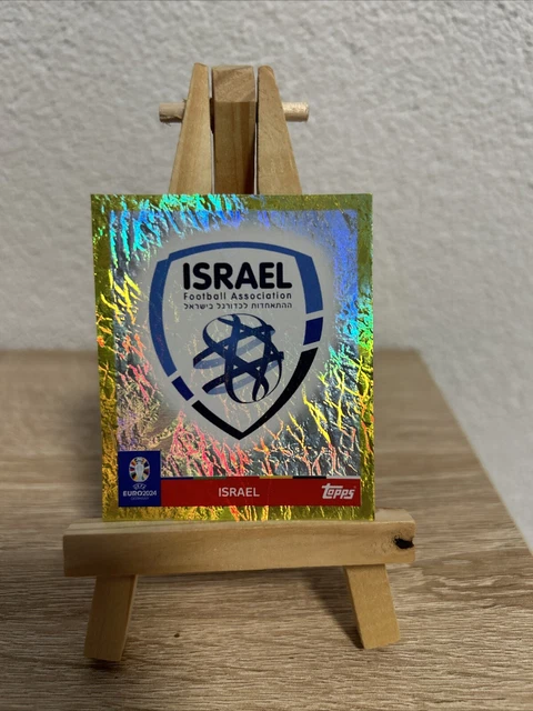 TOPPS UEFA EURO 2024 Sticker Swiss Edition ISR 1 Israel Logo Gold ...