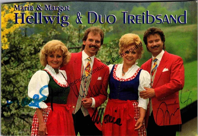ORIGINAL AUTOGRAMM MARIA und Margot Hellwig & Duo Treibsand ...