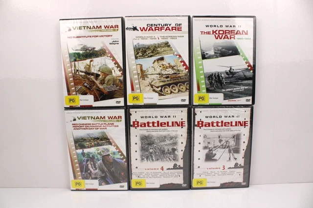 WORLD WAR DVD Bundle x 6 - World War 2, Vietnam, Korean, Battleline ...
