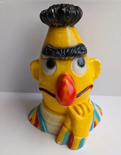 VINTAGE BERT SESAME Street Chalk Plaster Piggy Bank Creative Decor Inc ...
