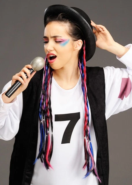 1980S BOY GEORGE Style Bowler Hat with Plaits £24.99 - PicClick UK