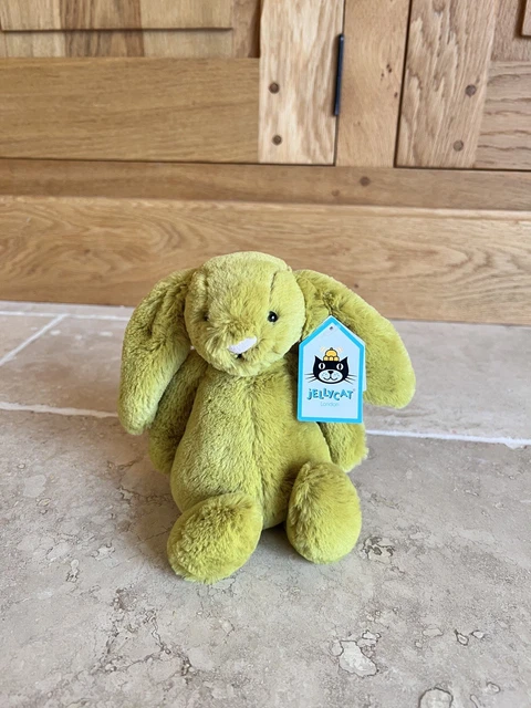 JELLYCAT SMALL BASHFUL Zingy Bunny - BNWT Retired Green rabbit soft ...