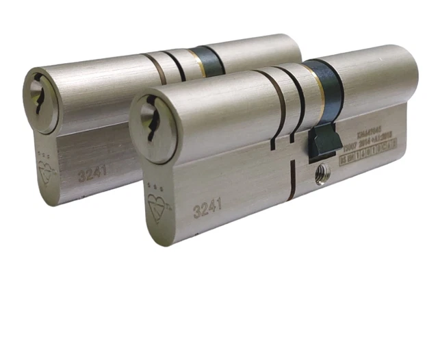 KA PAIR OF Mila/BKS 3 Star Anti Snap Lock - Euro Cylinder Locks for ...