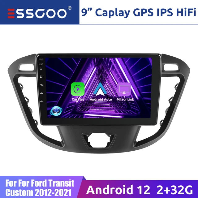 AUTORADIO 9& CARPLAY Android 12 2+32G GPS RDS IPS per Ford Transit Custom V362 EUR 138,39 ...