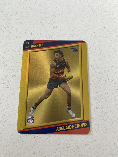 2024 TEAMCOACH GOLD Card Adelaide Crows Josh Rachelle # 128 Code Unused ...