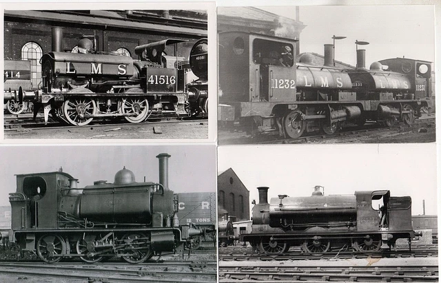 LMS X4 0-4-0ST 0-6-0ST Nos 41516 @ DERBY + 11232/31 @ BANK HALL + CR ...