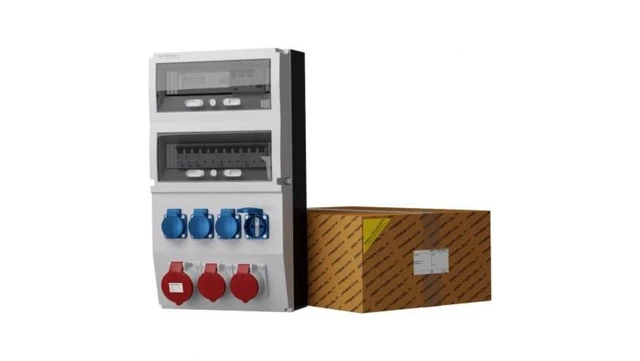 CONSTRUCTION SWITCHBOARD WITH meter eXT-S/FI 32A 2x16A 4x230V Schuko ...