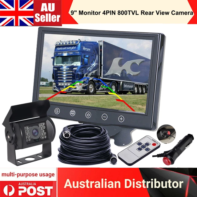 9& MONITOR 4 PIN 800TVL Rear View Reversing Camera 10m Kit For Truck ...