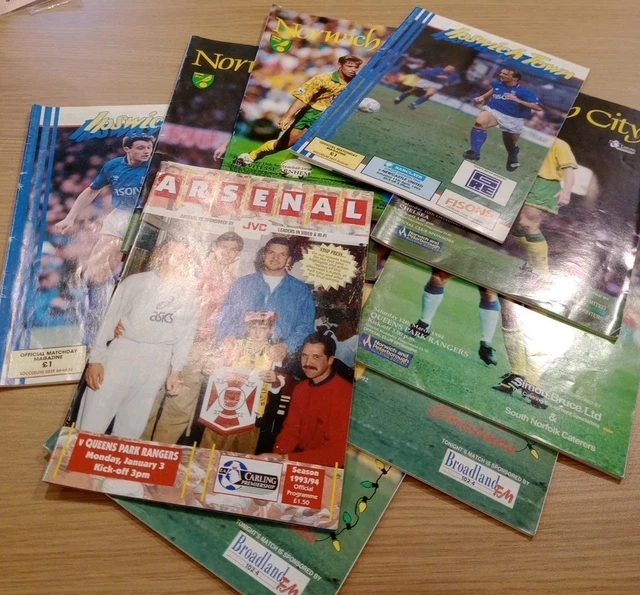9 FOOTBALL PROGRAMMES From 1990's £1.99 - PicClick UK