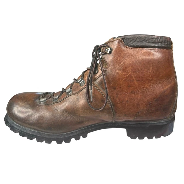 VINTAGE DEXTER MEN’S ROF Brown Leather Hiking Mountaineering Boots Size ...