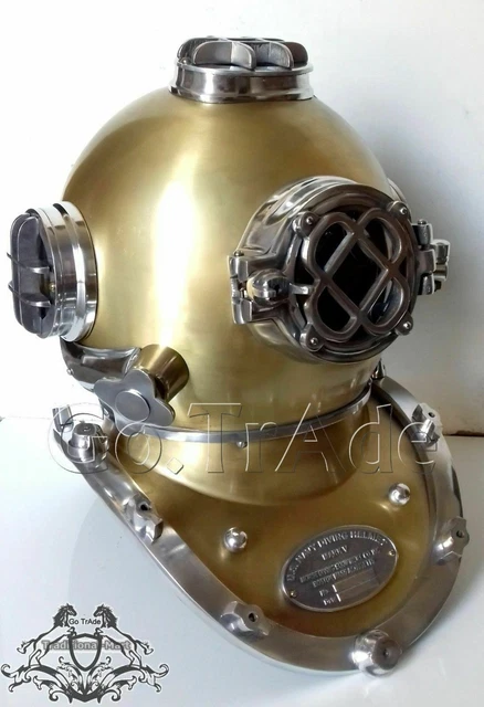 CASQUE DE PLONGÉE sous-marine de style vintage en acier et aluminium Morse de... EUR 211,15 ...