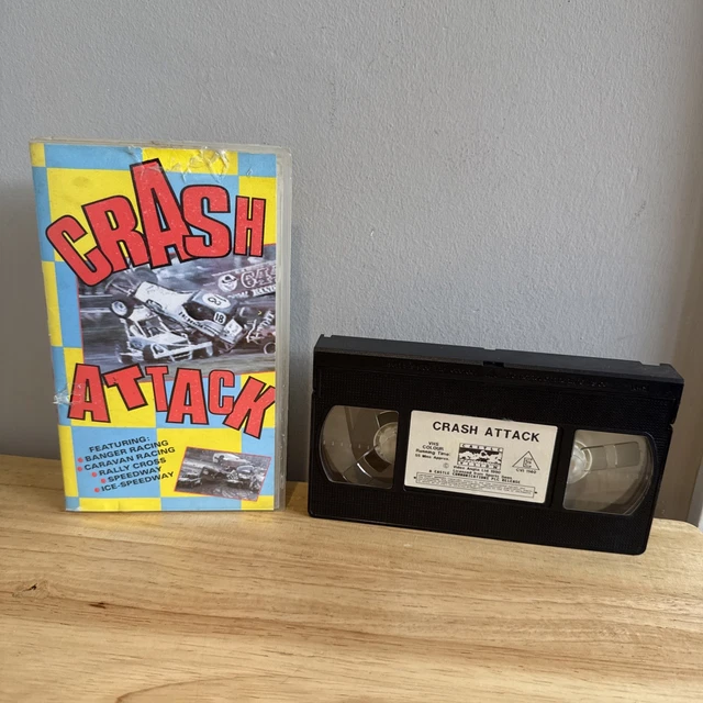 CRASH ATTACK VHS Tape Cassette Bangor Racing Caravan Racing Rally ...