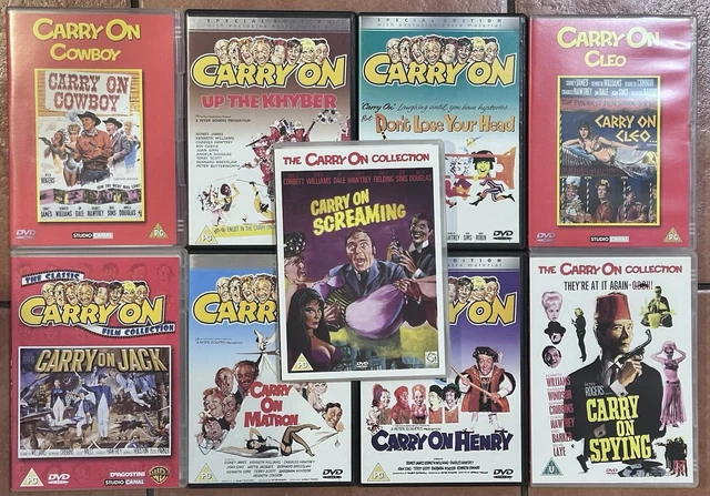 9 X CARRY On DVDs (Carry On Cowboy, Jack, Henry, Cleo etc) £14.99 ...