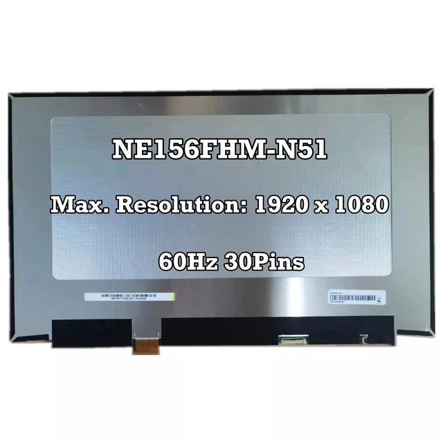 NE156FHM-N51 15.6 FHD LED LCD écran 1920×1080 eDP 30 Pins 60Hz Panneau Remplacer EUR 110,40 ...